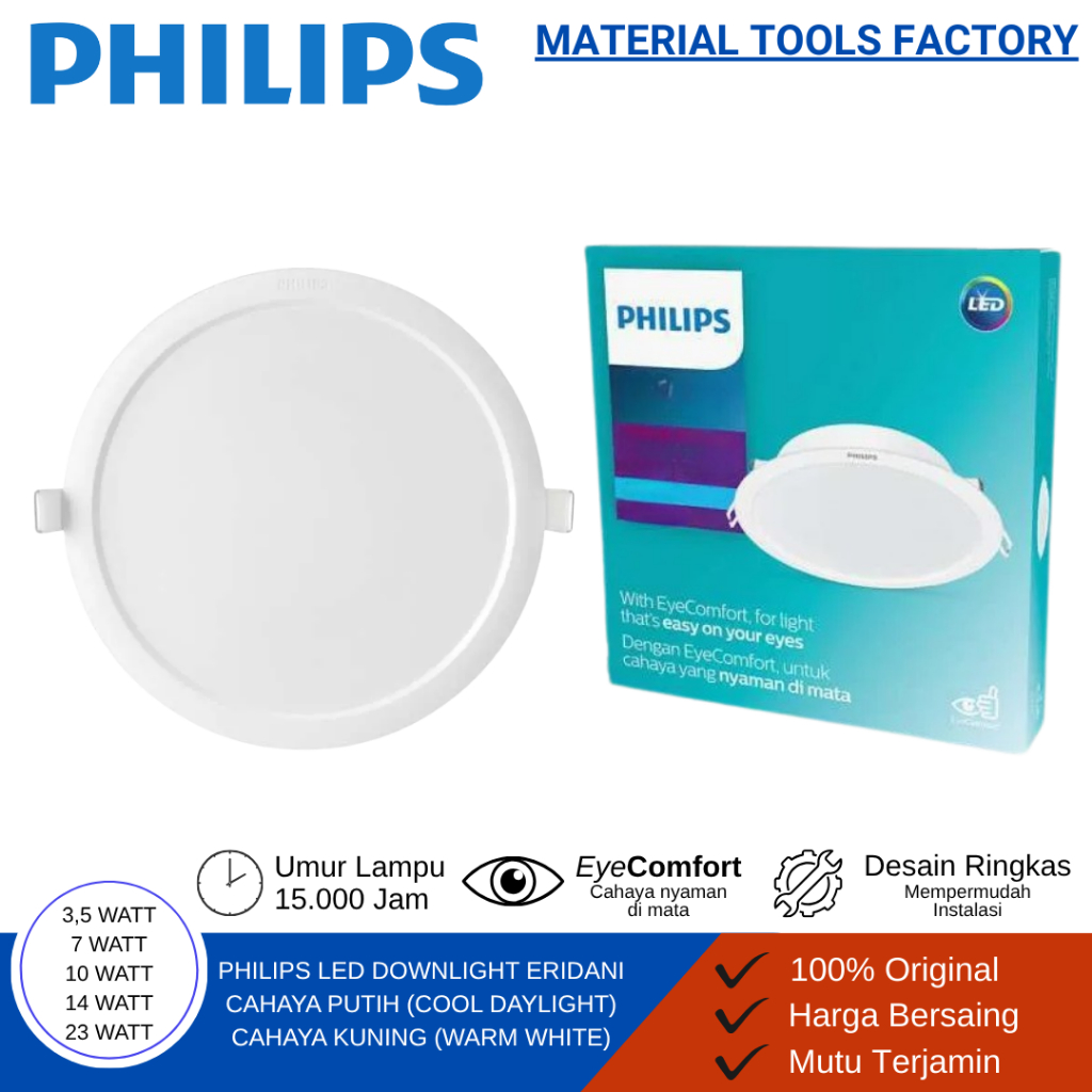 Jual LAMPU LED - LAMPU DOWNLIGHT PLAFON - LAMPU LED RUMAH PHILIPS ...