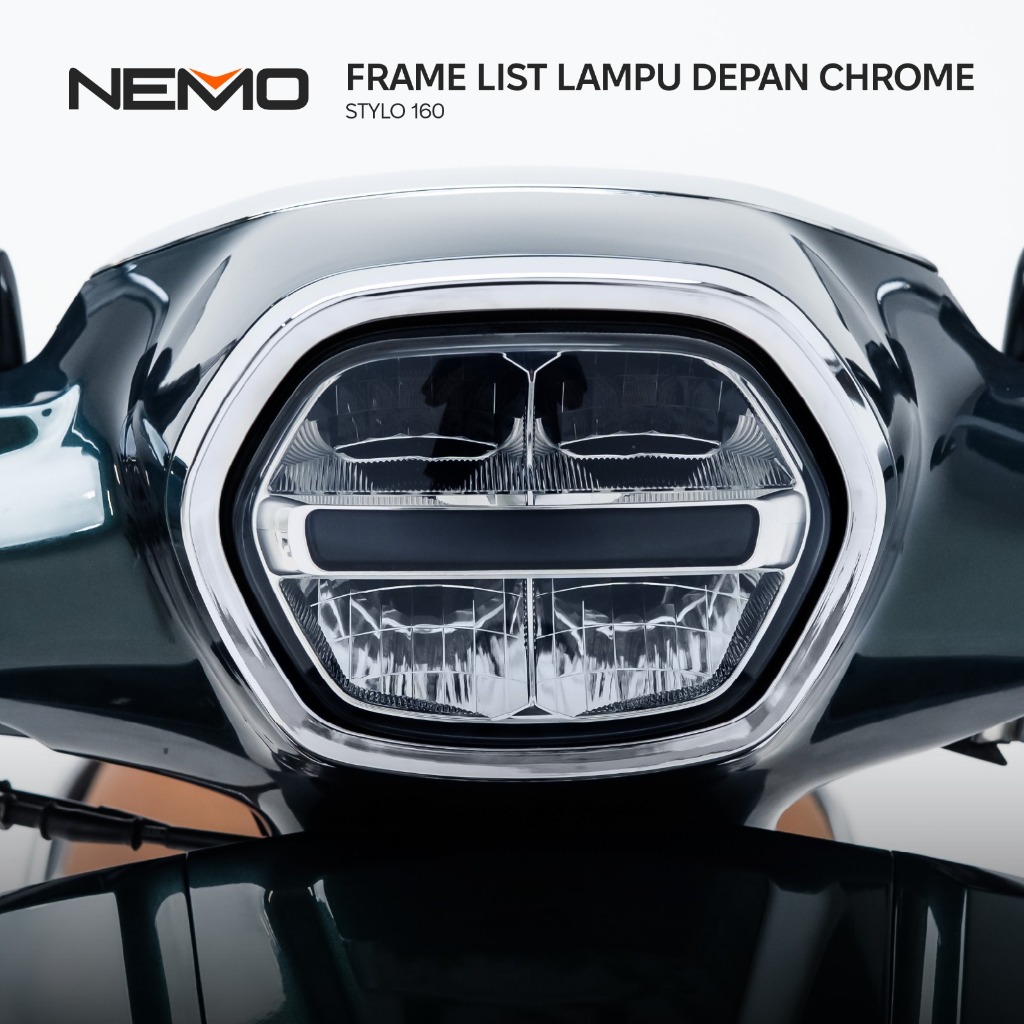 Jual NEMO Frame List Lampu Depan Chrome Honda STYLO 160 – Desain ...