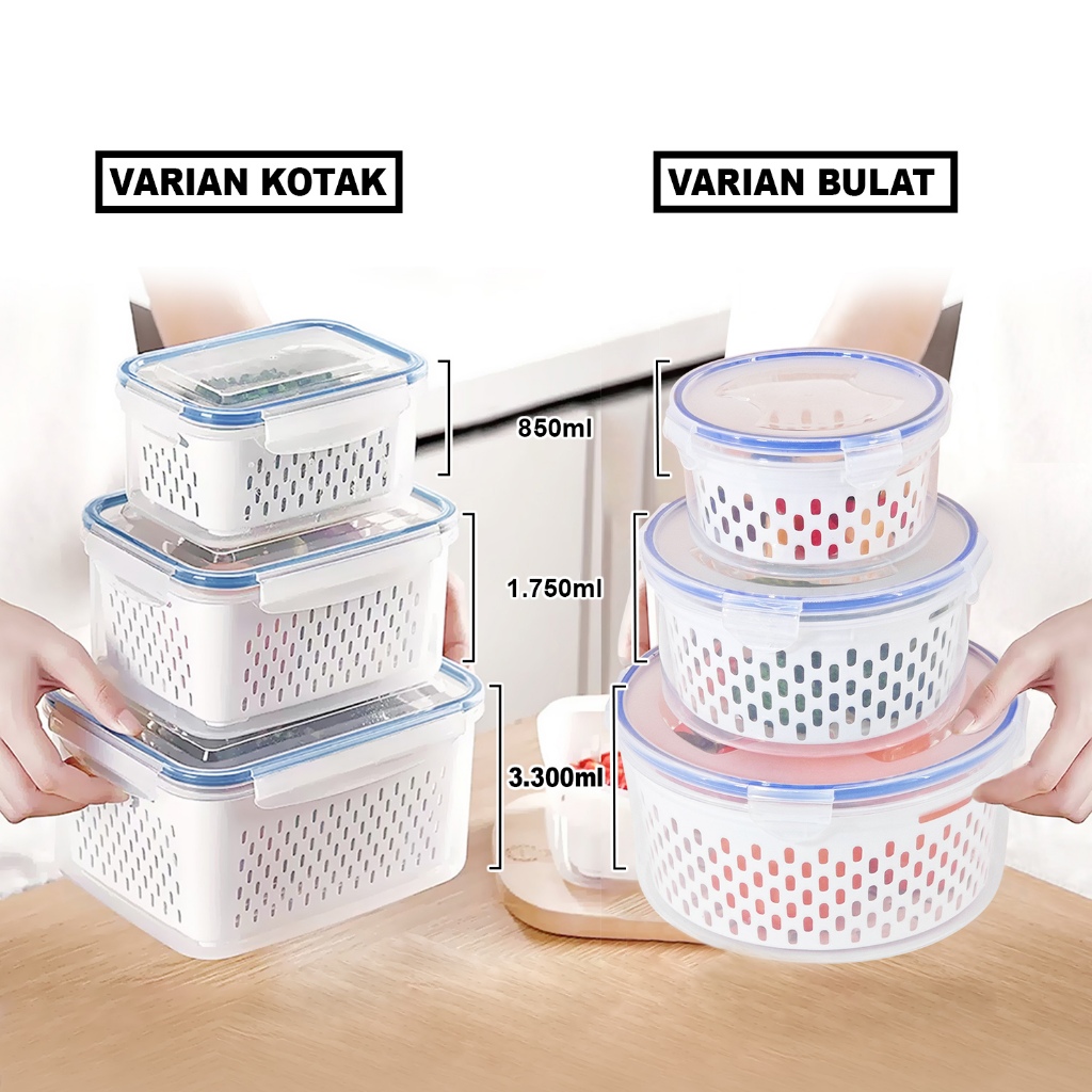 Jual Toples plastik Persegi / Toples plastik bulat 3 in 1 ukuran 3.330 ...