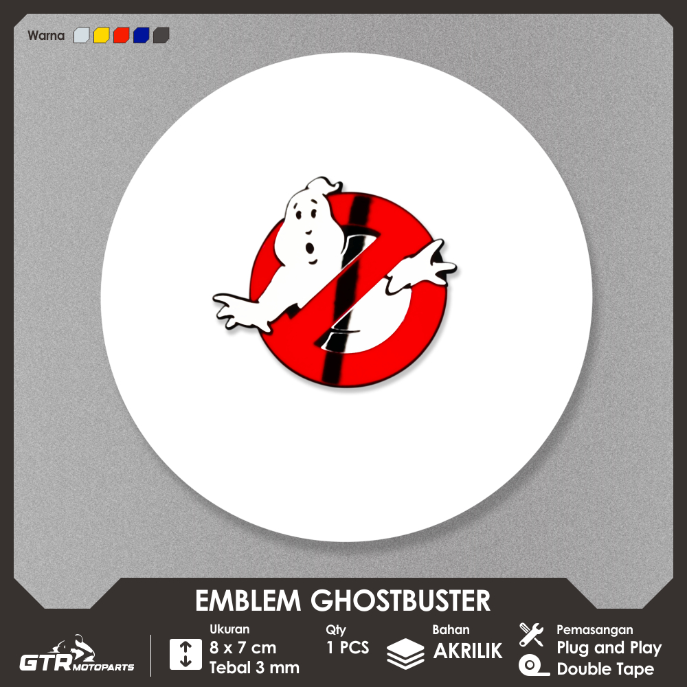 Jual GTR Emblem Ghostbuster 1 PC Timbul 3D Aksesoris Variasi Motor ...