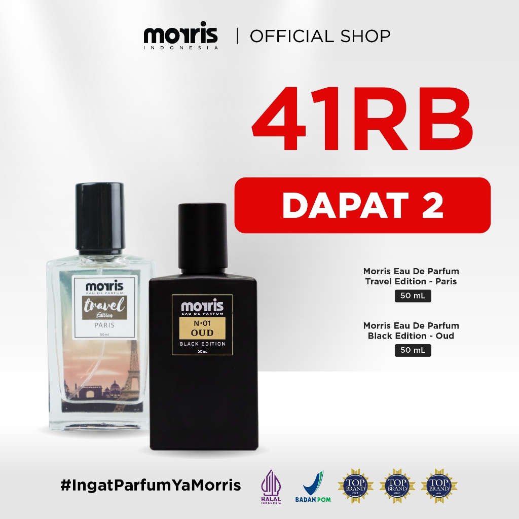 Jual Morris Duo Perfume Bundle – Black Oud & Travel Paris (2x50ml ...