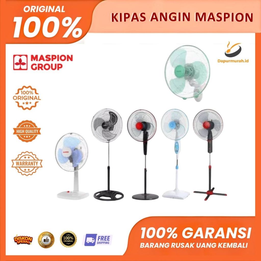 Jual Maspion Kipas Angin Meja Dinding Berdiri - Deskfan Wallfan ...