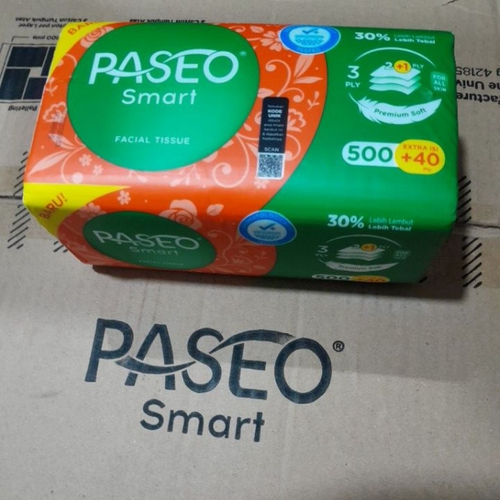 Jual PASEO Smart Pack Facial Tissue 500++ 3ply (EEE/A.r) | Shopee Indonesia