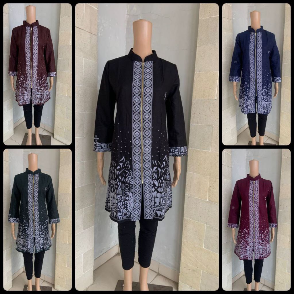 Jual Pakaian Atasan Batik Tunik Modern - Batik Tunik Wanita/Perempuan ...