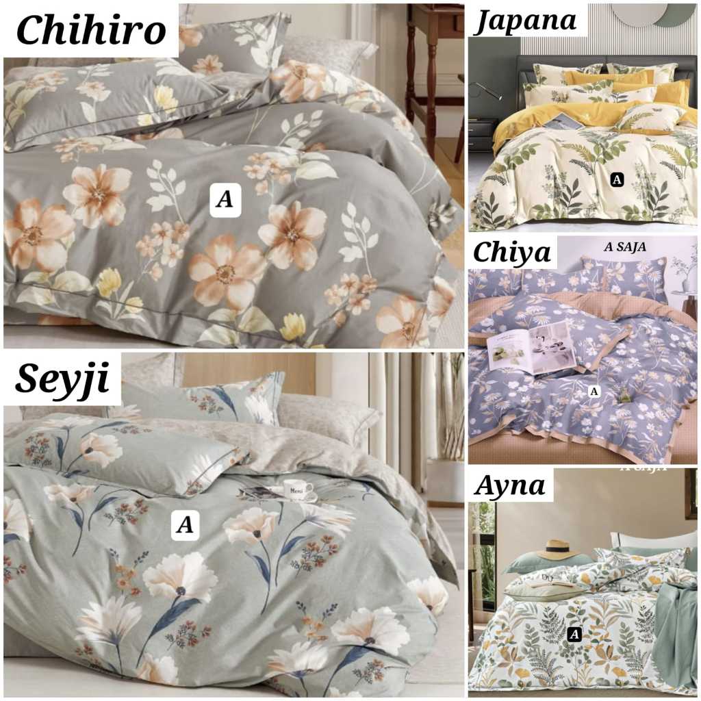 Jual Sprei Bedcover Set Bedcover Saja Katun Jepang Import ORI Aneka ...