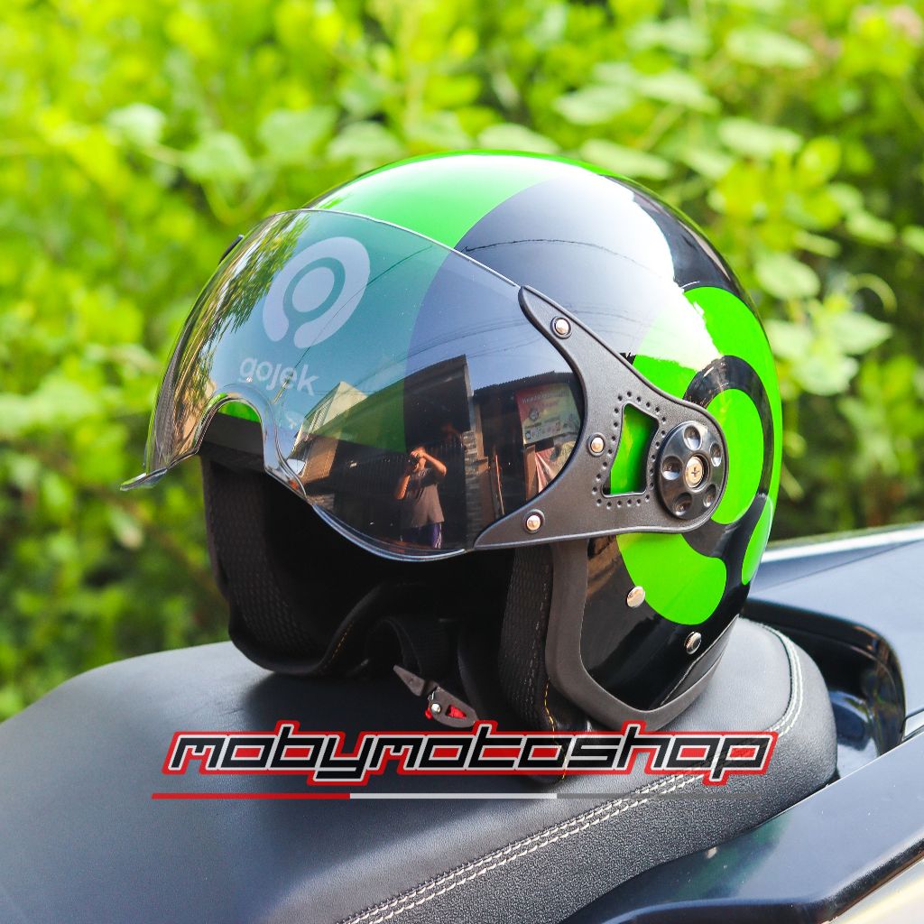 Jual HELM OJEK ONLINE - HELM GOJEK GO JEK - ALL SIZE L | Shopee Indonesia