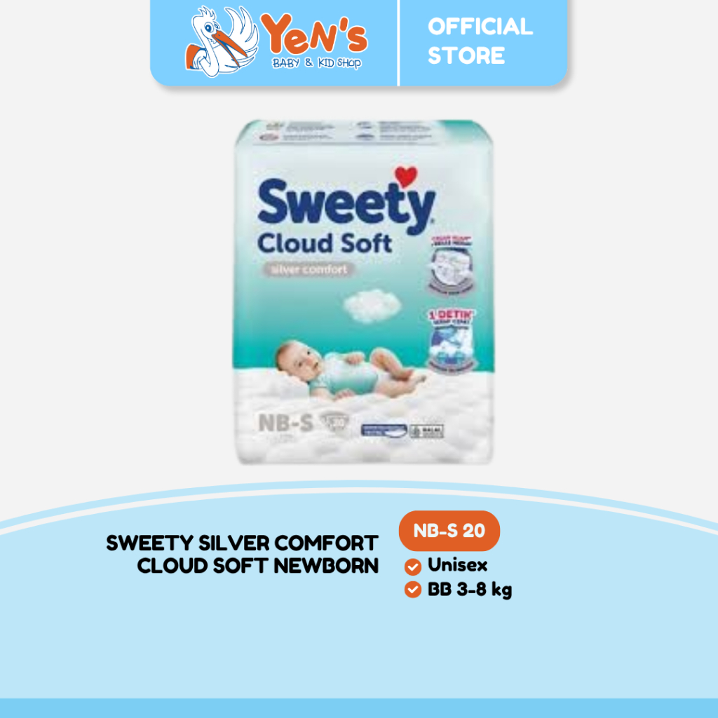 Jual Sweety Silver Comfort Cloud Soft Newborn NB - S 20 / Popok Perekat ...