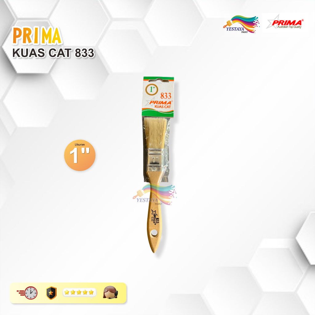 Jual KUAS CAT PRIMA 833 BULU PUTIH 1 Inch | Shopee Indonesia