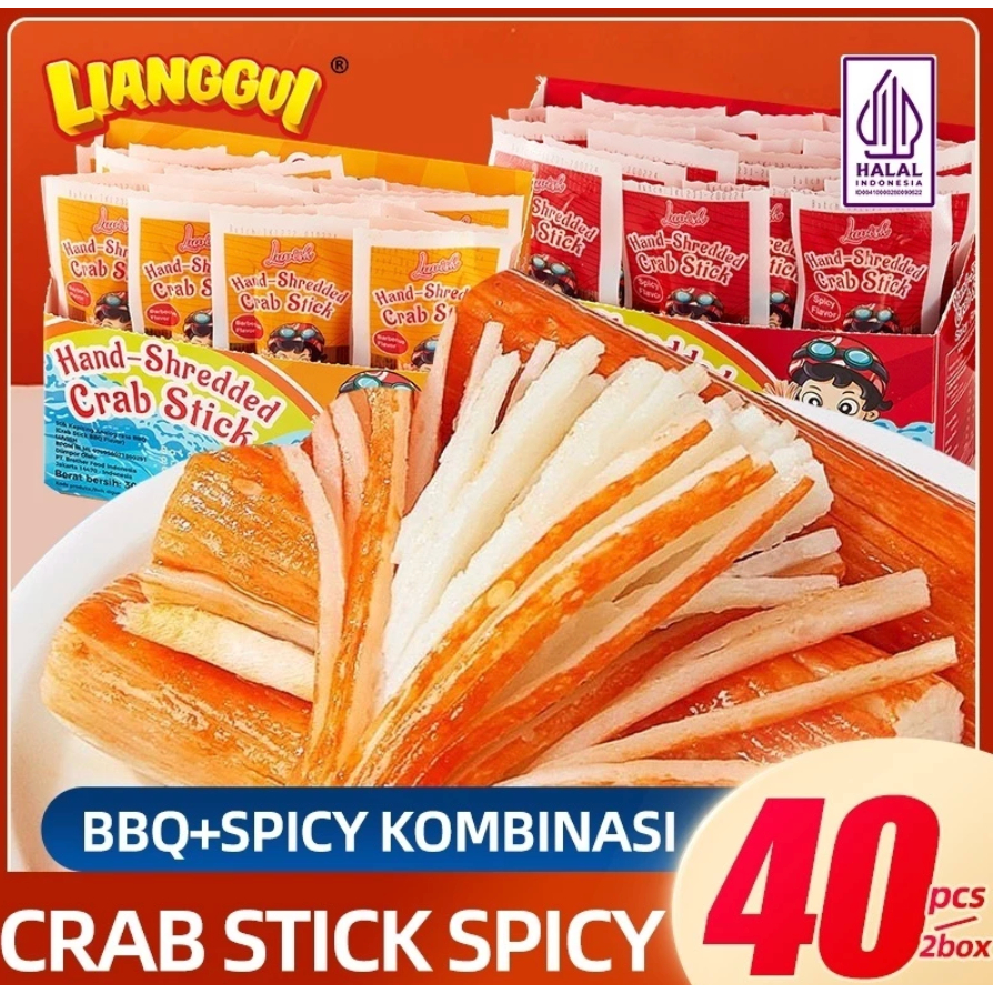 Jual Lianggui Crab Stick Snack HALAL - Cemilan Enak, Pedas/BBQ, Makanan ...
