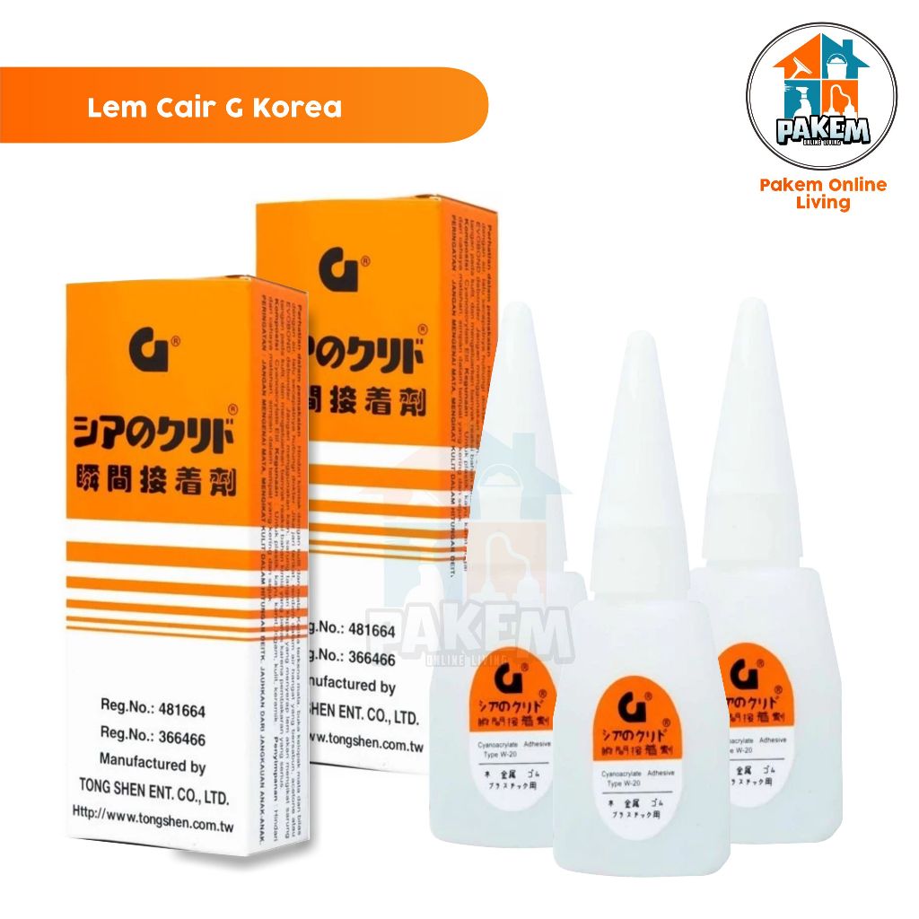 Jual Lem G Korea Original Super Rekat 100% Super Glue Cair Lem Setan ...