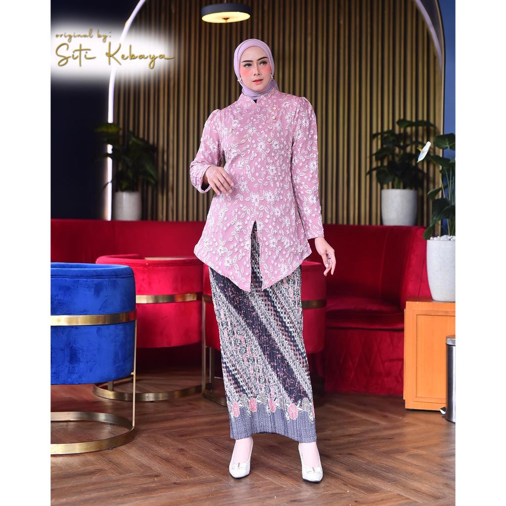 Jual Haghia Busana- Stelan Kebaya Janggan Jacguard- Kebaya Pesta ...