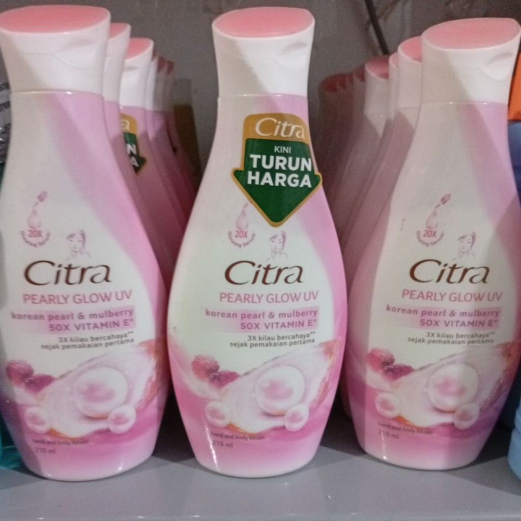 Jual citra pearly glow UV hand&body lotion 210 ml | Shopee Indonesia