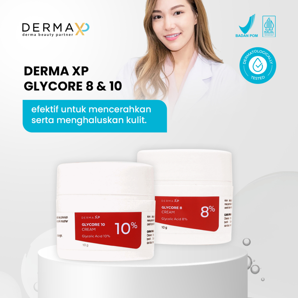 Jual Derma XP Glycore Cream Glycolic Acid 8% 10% - Krim Moisturizer ...