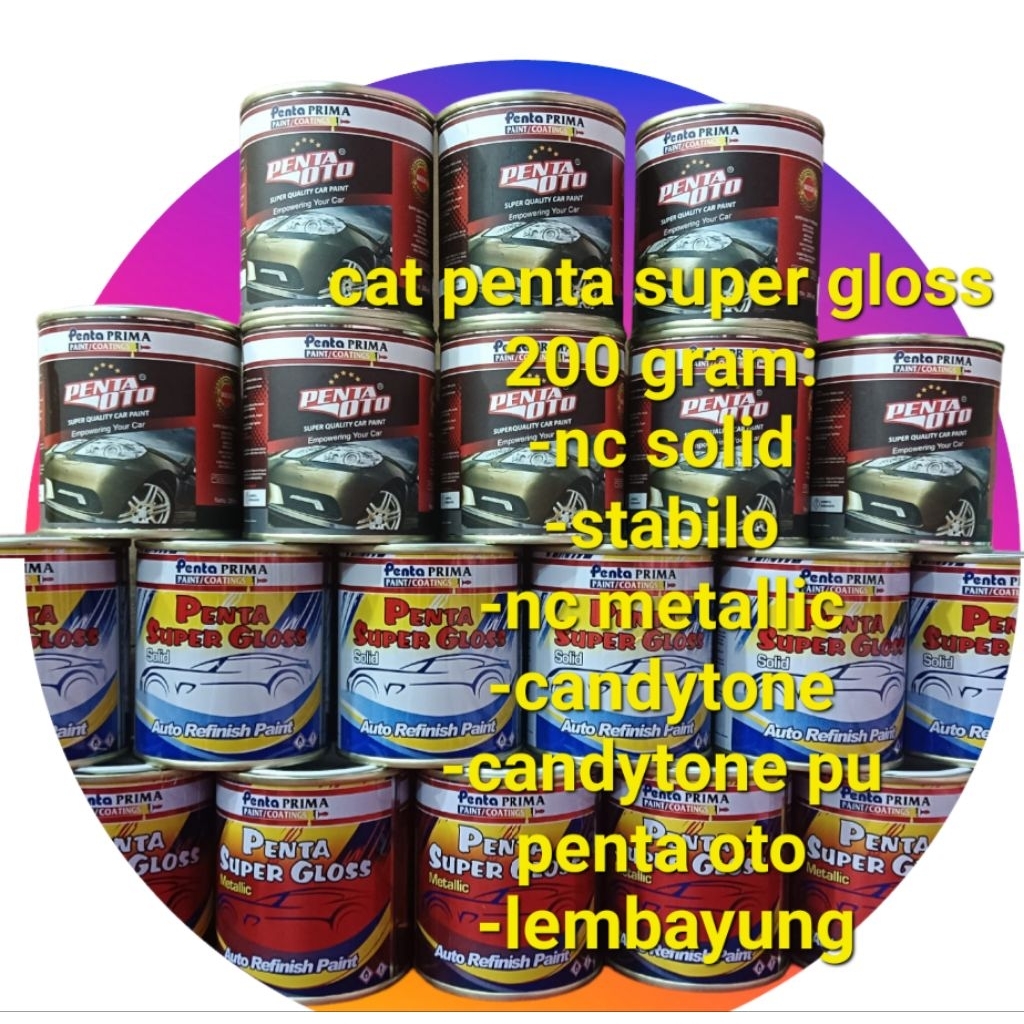 Jual Paket Cat PlusTinner Pu Penta Super Gloss Metalik Metallic Nc ...