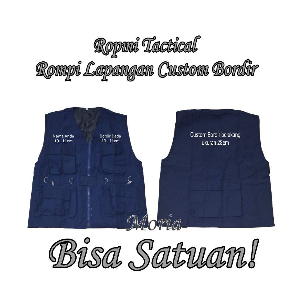Jual Rompi Tactical Rompi Lapangan Outdor Custom Bordir Bisa Satuan ...