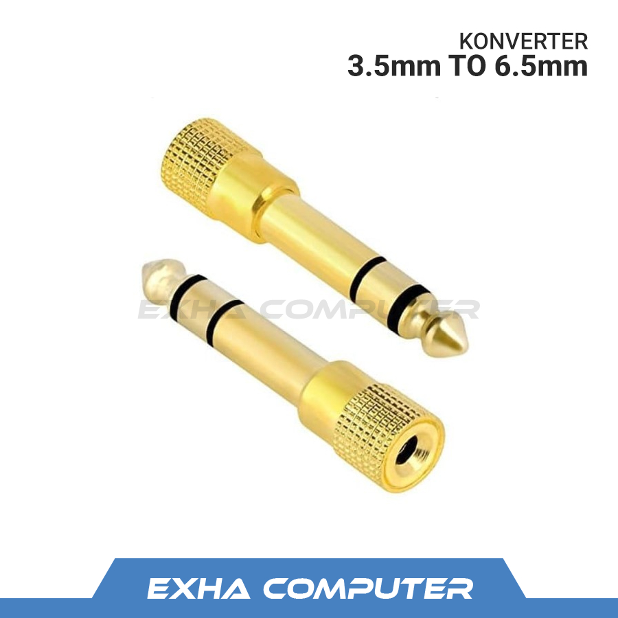Jual CONVERTER JACK MIC 3,5 MM TO 6,5 MM JACK MIC BESAR AUDIO KONEKTOR ...