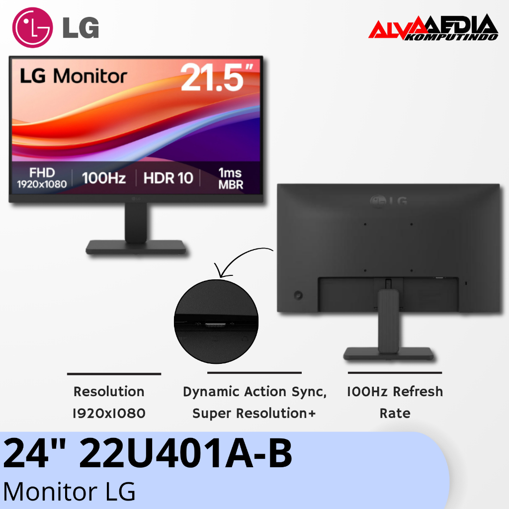Jual MONITOR LG 22INCH 22U401A-B HDMI VGA IPS REFRESH RATE 100HZ ...
