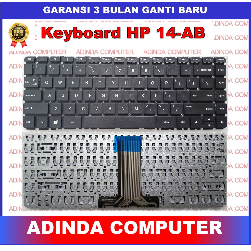Jual Keyboard Laptop HP Pavilion 14-AB 14-AB127TX 14-AB128TX 14-AB129TX ...