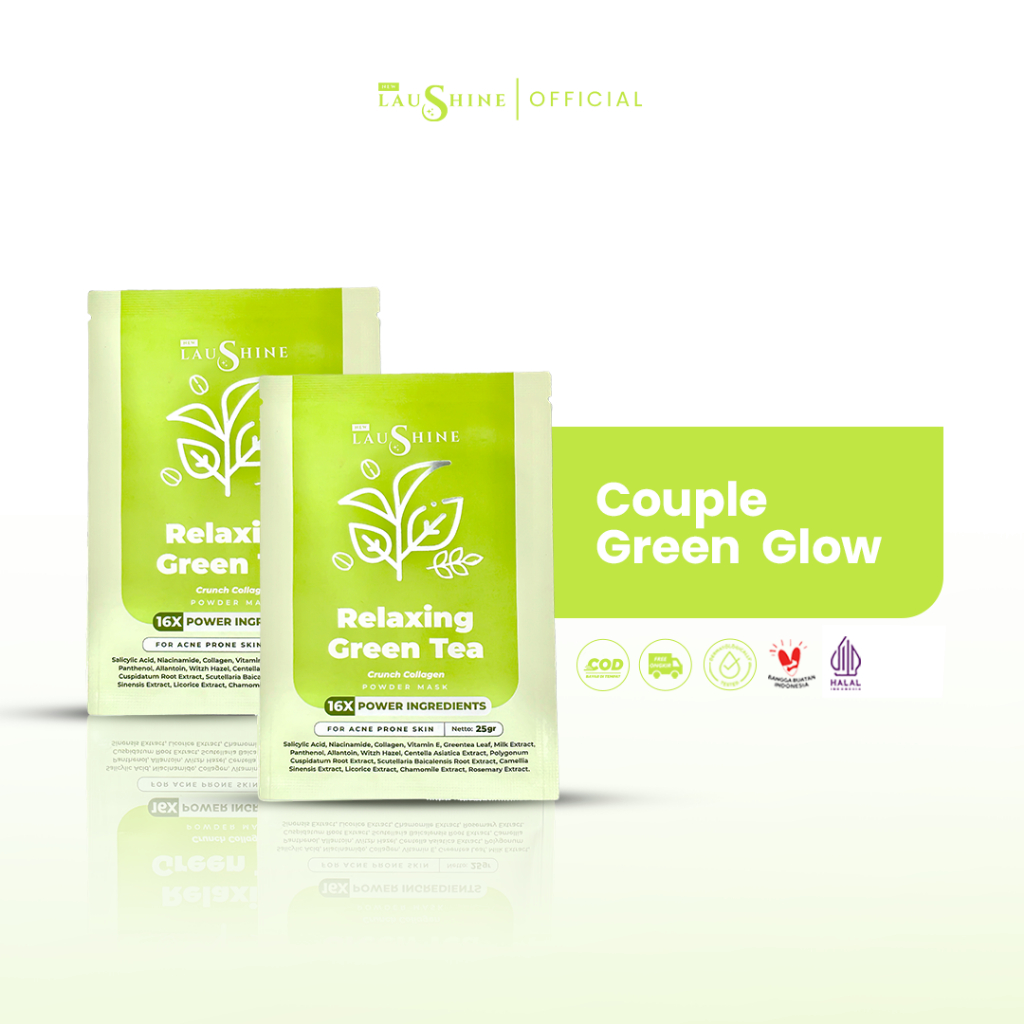 Jual Laushine - Bundling 2pcs Masker Wajah Green Tea - Acne Prone Skin ...