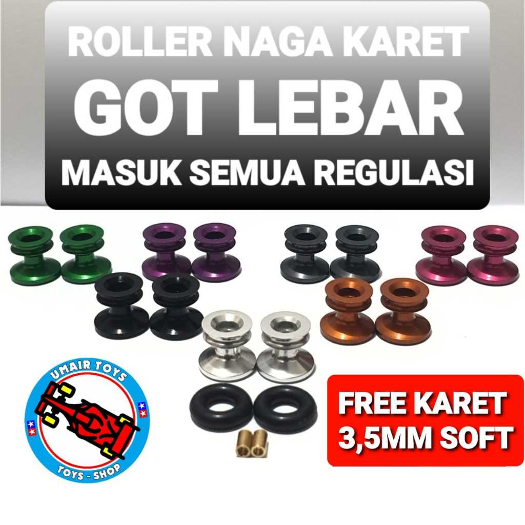 Jual REP TAMIYA 15418 ROLLER NAGA GOT LEBAR /DOUBLE ALUMINIUM ROLLERS W ...