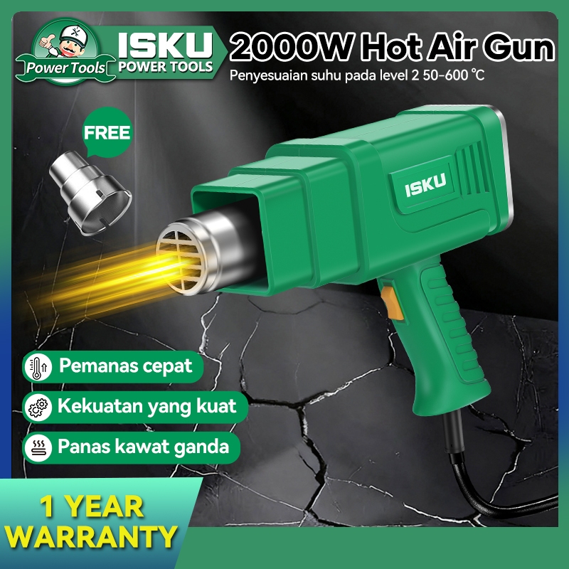 Jual ISKU Hot Air Gun 2000W Dual Speed Heat Gun 220V Hot Gun 2000W Alat ...