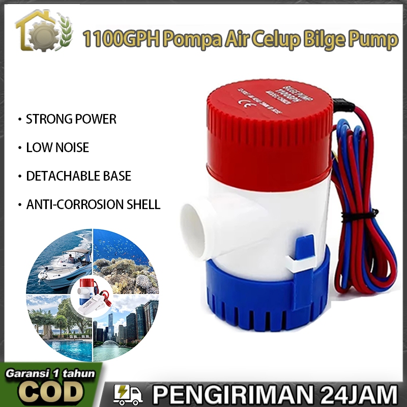 Jual Pompa Air Celup Bilge Pump 1100GPH CH8028 DC 12V Submersible Pump ...