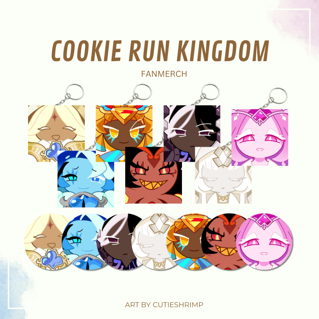 Jual Cookie Run Kingdom Fanmerch (Keychain, Diecut Sticker & Pin Button ...