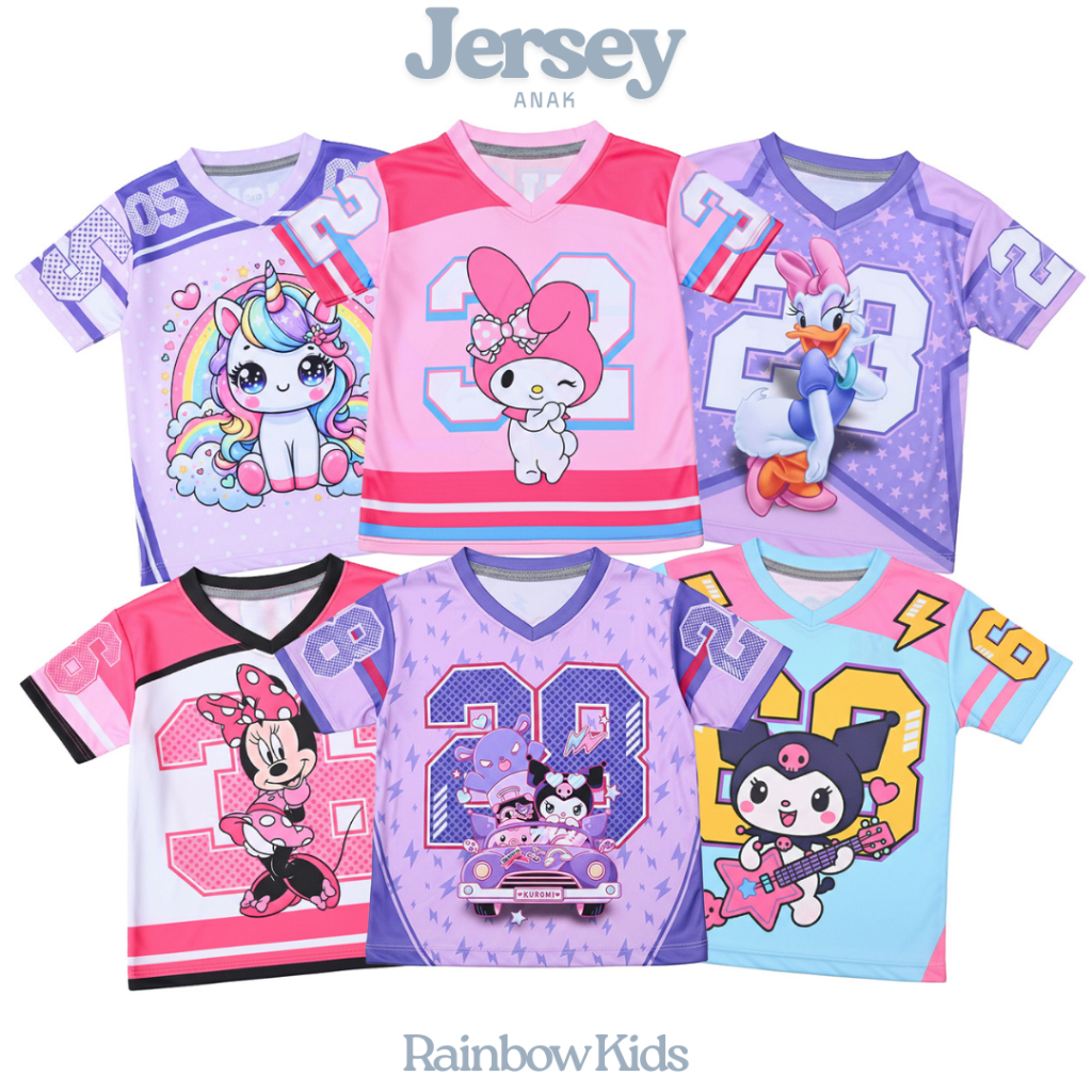 Jual Jersey Anak Rainbowkids Series Perempuan Bahan Dryfit Milano ...