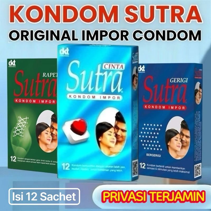 Jual PRIVASI 100% AMAN Kondom SUTRA Impor Gerigi Polos UltraTipis Condom (1Box Isi 12 Pcs) Super ...
