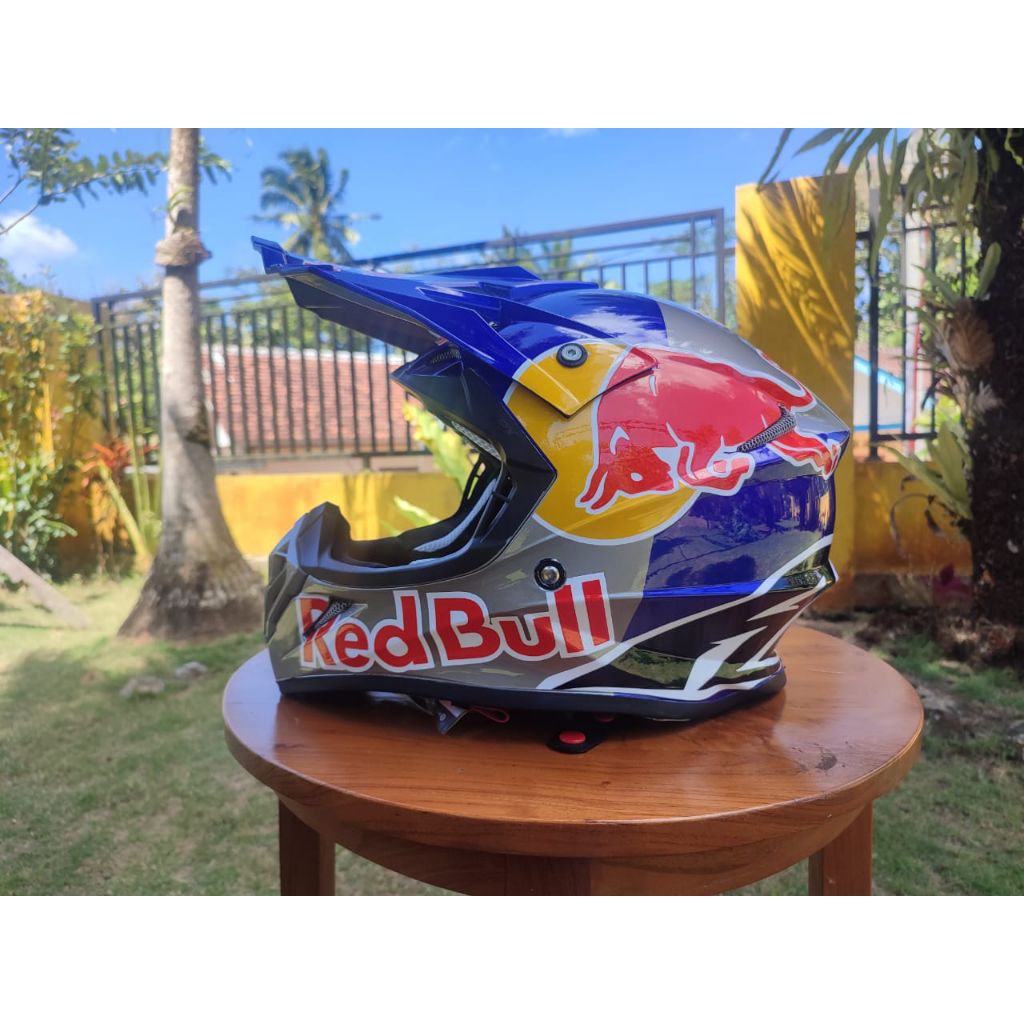 Jual HELM MOTORCROSS TRAIL MX HELMET REPLIKA REDBULL TERBARU | Shopee ...