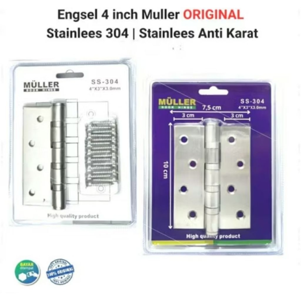 Jual Engsel Pintu Stainless Anti Karat || Engsel jendela | Shopee Indonesia