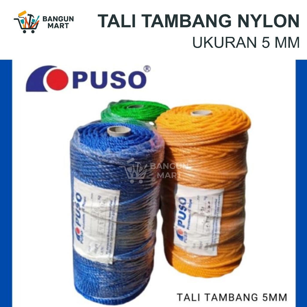 Jual Promo Termurah Tali Tambang 5mm per roll Tali Nylon Nilon / Tali ...