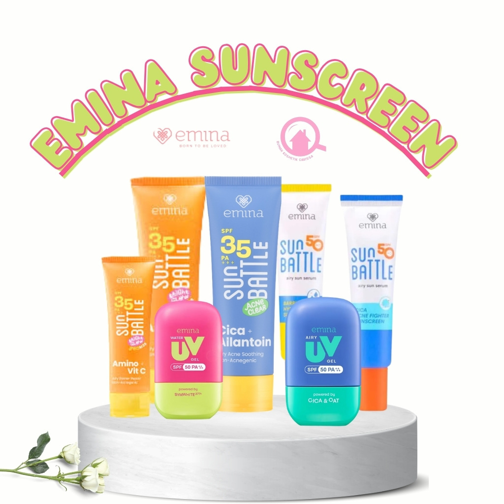 Jual EMINA SUNBATTEL & WATER GEL SUNSCREEN ALL SERIES/EMINA SUNSCREEN ...