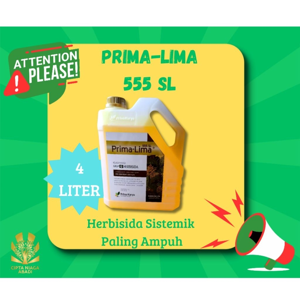 Jual Herbisida Sistemik PRIMA-LIMA 555 SL, 4 Liter | Shopee Indonesia