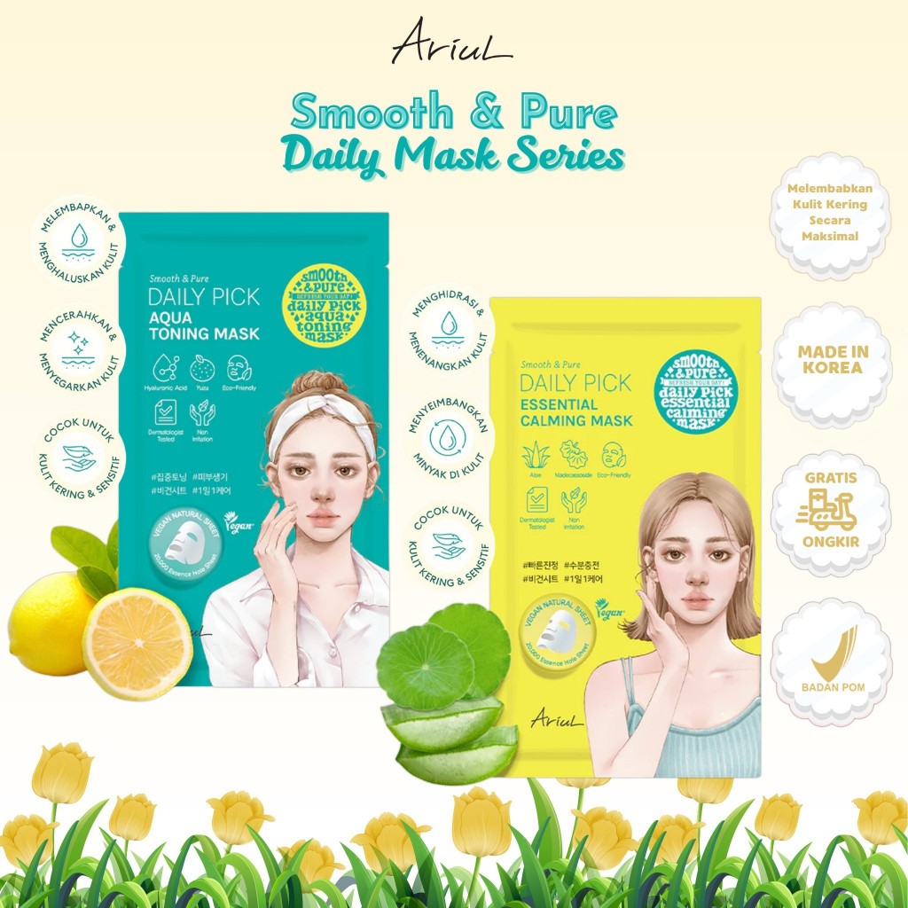Jual ARIUL Smooth & Pure Daily Pick Aqua Toning | Essential Calming ...