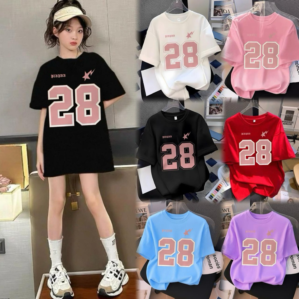Jual Kaos OVERSIZE Distro Angka 28 Anak Perempuan Umur 3-14 Tahun ...