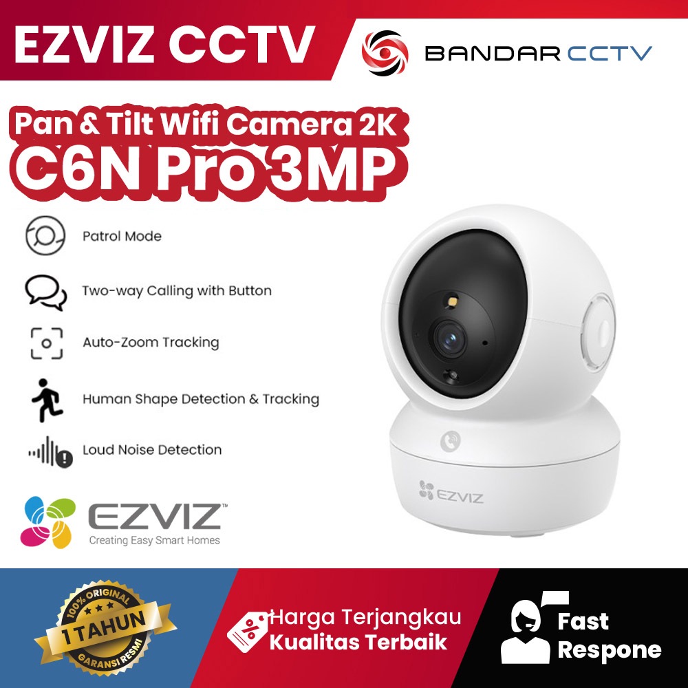 Jual Ezviz C6N Pro 3MP Wifi Camera Wireless Garansi Resmi Indonesia ...
