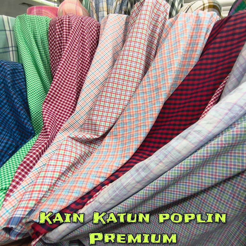 Jual Kain/Bahan Kain Katun Poplin Premium/Kain Bahan Poplin motif ...