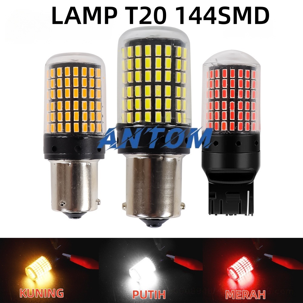 Jual Lampu Led Rem 1157 T20 1156 Bayonet putar 144 titik SMD CANBUS NO ...