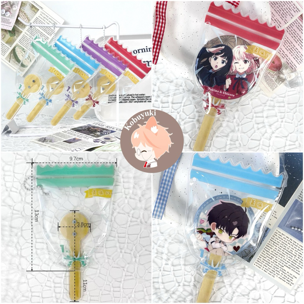 Jual PVC Cover magnet candied lollipop style Aesthetic badge pin ...
