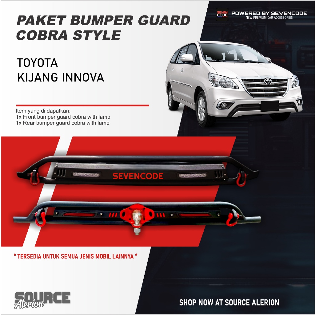 Jual PAKET BUMPER GUARD COBRA FRONT BUMPER AND REAR BUMPER SEVENCODE ...