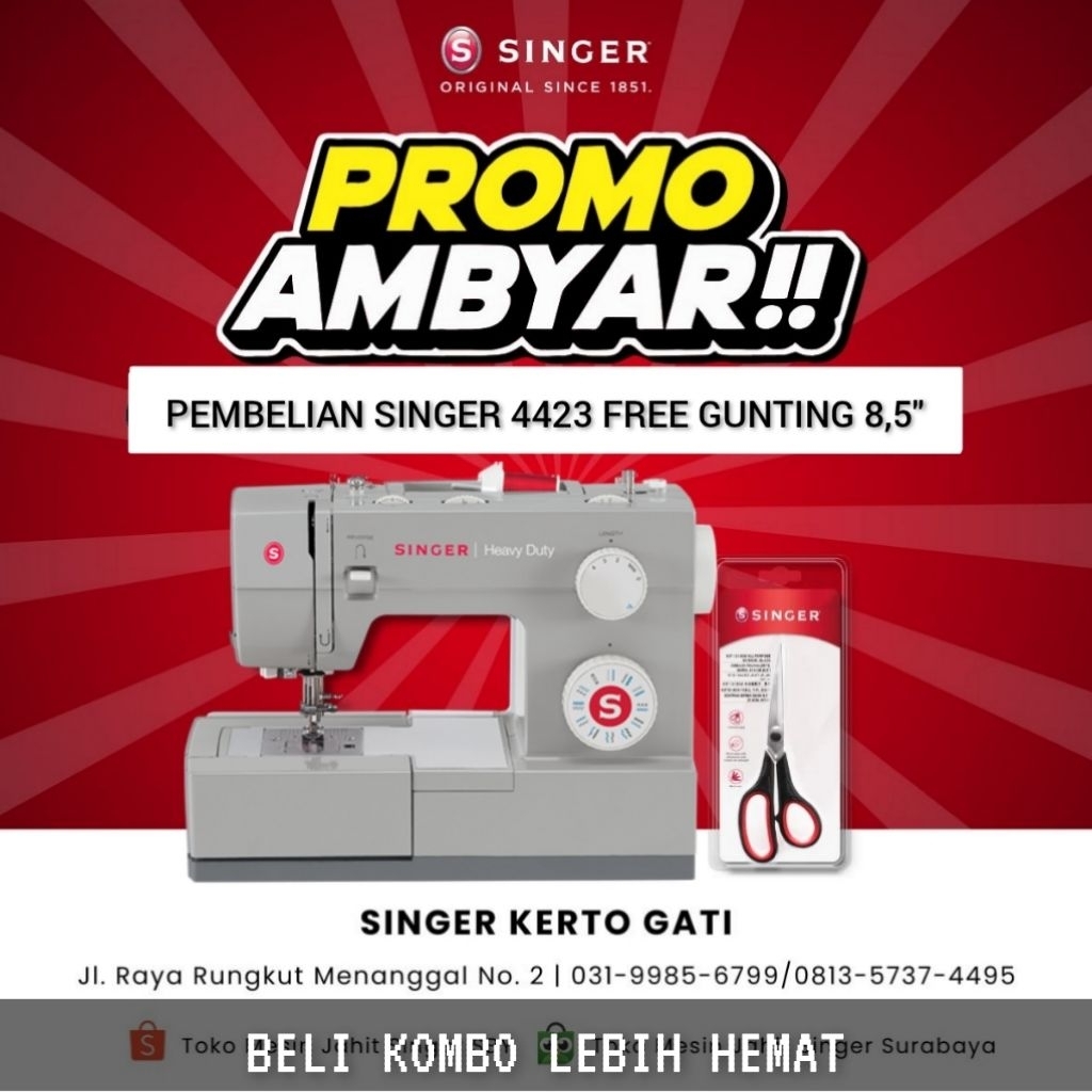 Jual Mesin Jahit SINGER 4423 FREE GUNTING | Shopee Indonesia