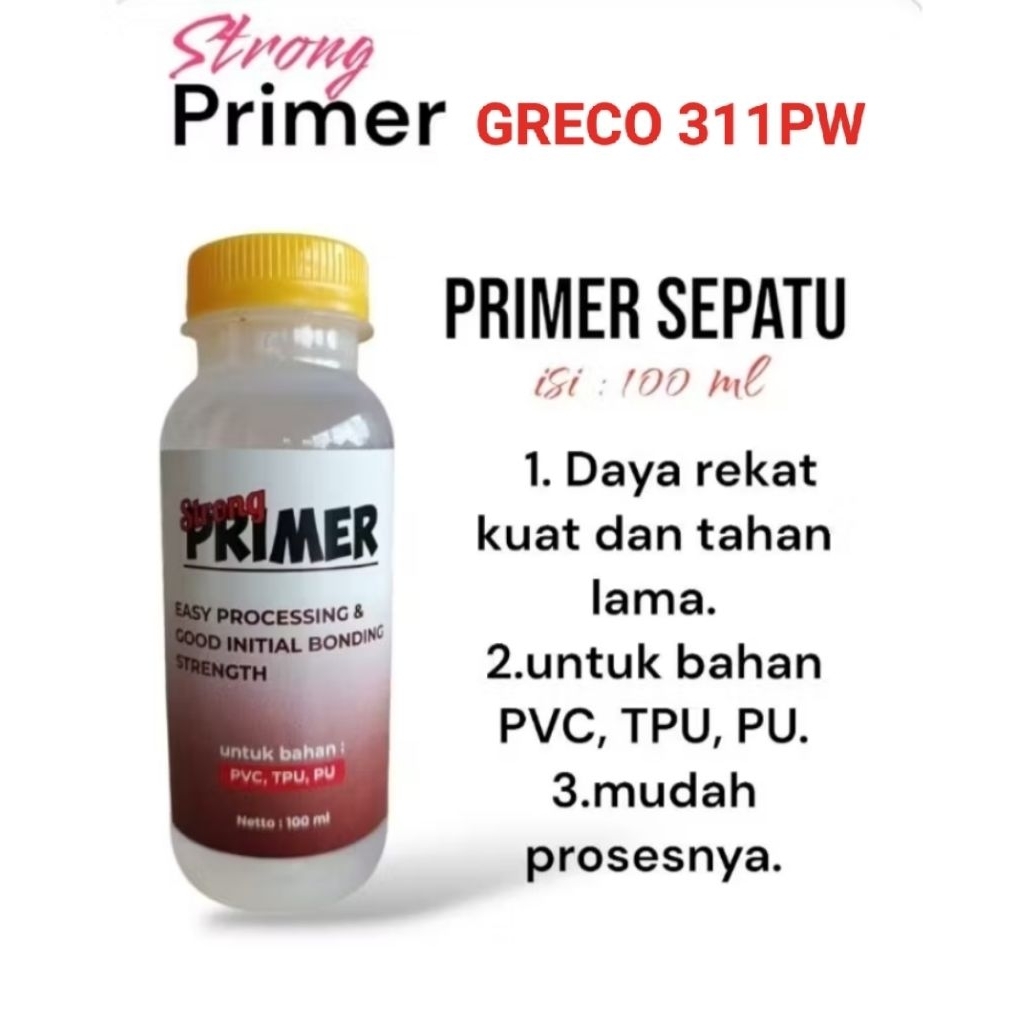 Jual PRIMER GRECO 311PW - Primer PVC, TPU ,PU , isi 100 ml | Shopee ...