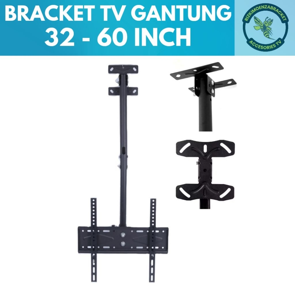 Jual Bracket Braket TV LED UHD CURVED Gantung 2 M Plafon 22 24 26 30 33 ...