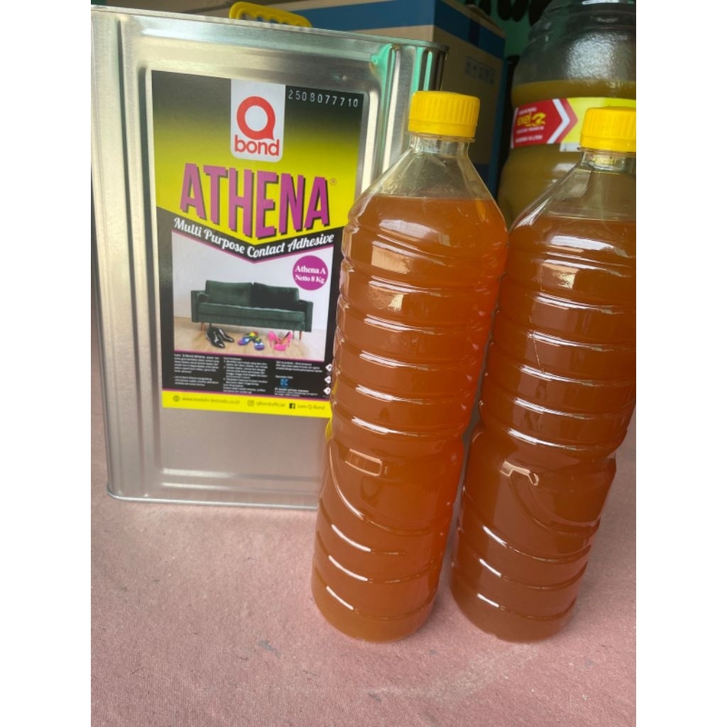 Jual repacking lem kuning athena Q bond isi 1500 ML / lem aibond ...
