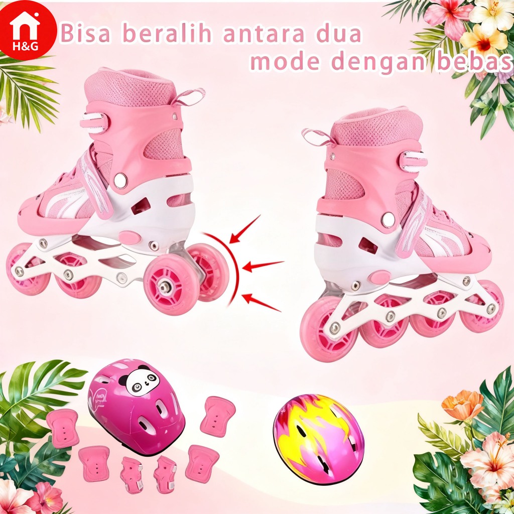 Jual H&G Sepatu roda 4 ban untuk anak-anak dapat diubah menjadi mode ...