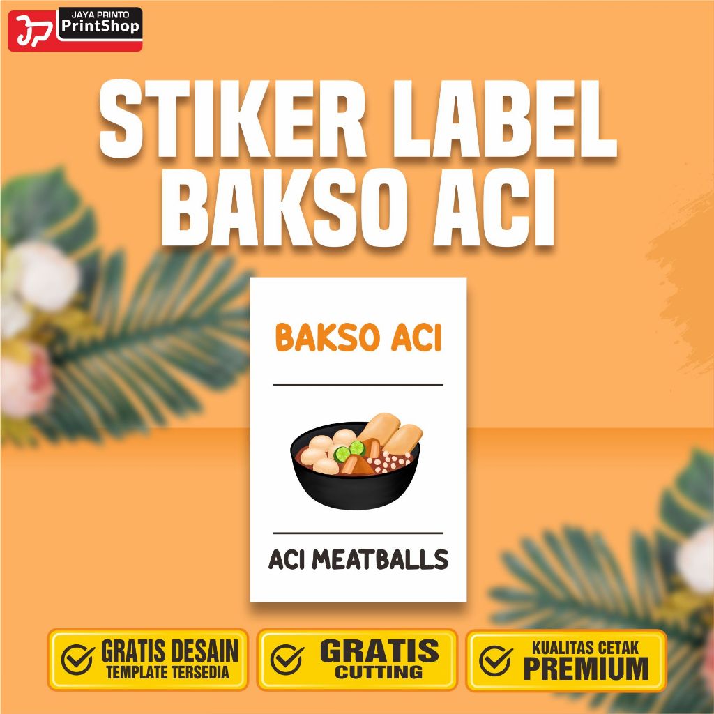 Jual Stiker Label Makanan Beku Bakso Aci Ready Tahan Air_STICKER ...