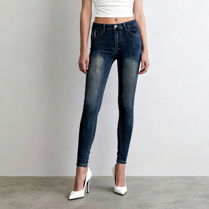 Jual [MEIN] Urban Body Goal Celana Panjang Denim Wanita Jeans Cewek ...
