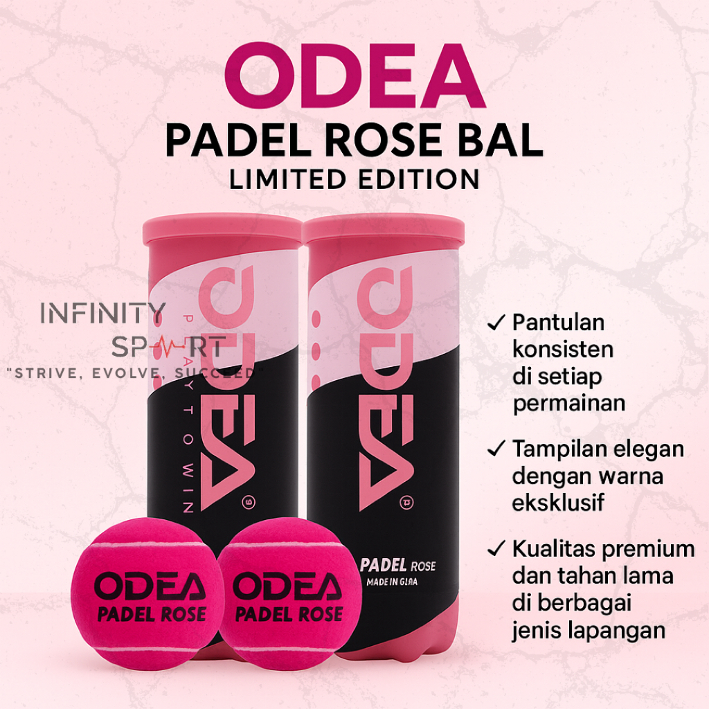 Jual Bola Padel Odea PINK Rose Padel Ball isi 3 (3pcs) Padelball Padle ...