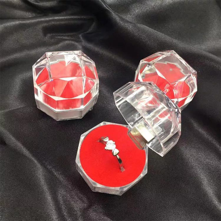 Jual Tempat/wadah/Box cincin Mika Kristal Tempat Kotak Perhiasan ...